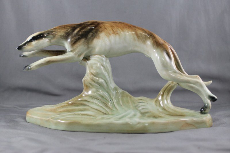 Goldscheider Porcelain Grey Hound, - Mar 16, 2013 | Aalders Auctions in ...
