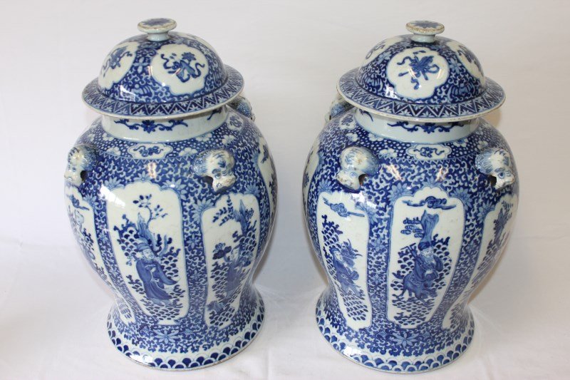 Pair of Large Waymon Cole Pottery Jars - Apr 07, 2013 | Kaminski ...
