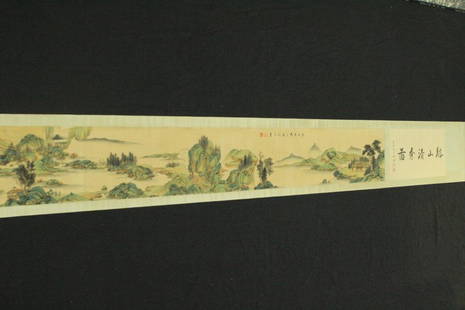 Chinese Watercolor Scroll Painting