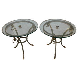 A Pair Of Gueridon Tables.