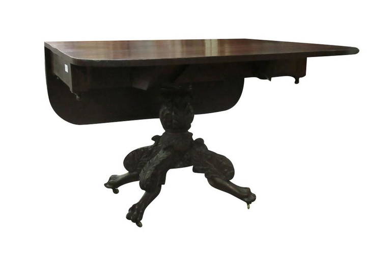Empire Pedestal Drop Leaf Table
