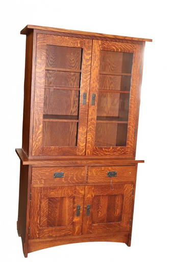 Antique Arts And Crafts Mission Bookcase By Warren Hile