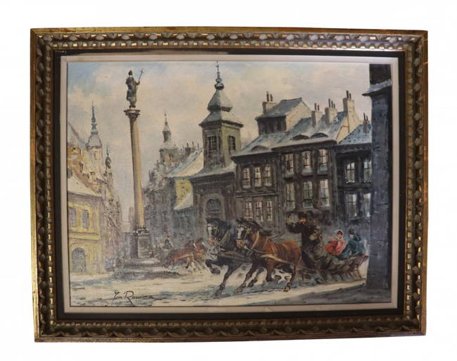 Jan Rawicz Oil On canvas horse drawn Sleigh - Jul 01, 2021 | Dutch ...