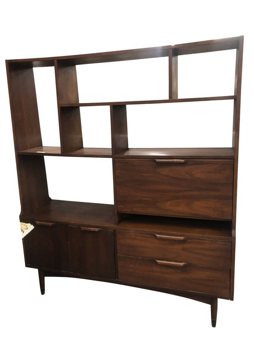 Mcm Bookcase Wall Storage Unit Auction