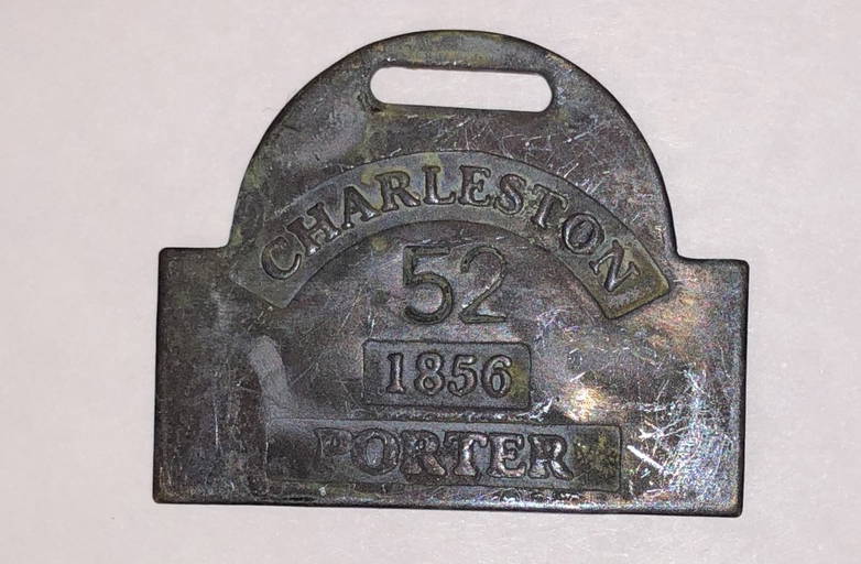 Antique Slave Tag From 1856 Charleston Porter