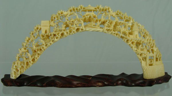 Chinese Carved Ivory Bridge