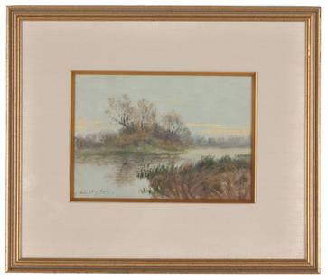 Charles Partridge Adams; American Watercolor Signed