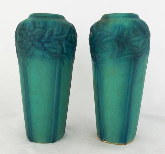 Pair Of Van Briggle Pottery Vases