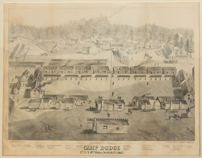Camp Dodge 1st N.y. Mtd. Rifles, Suffolk, Va, 1862,