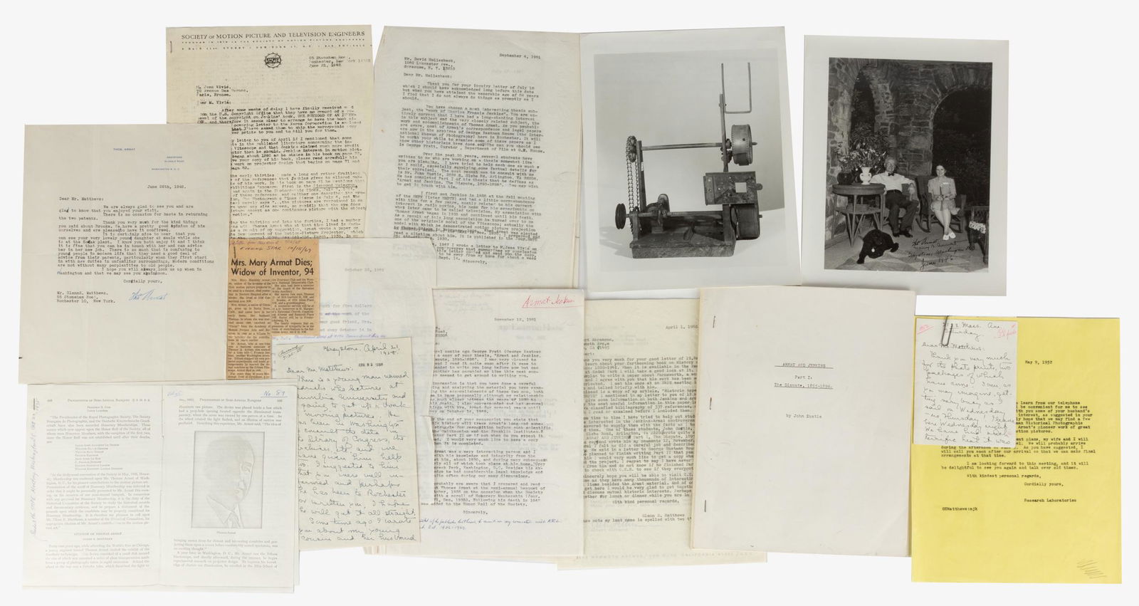 For Auction: Photographs & Ephemera from Inventors Thomas Armat ...