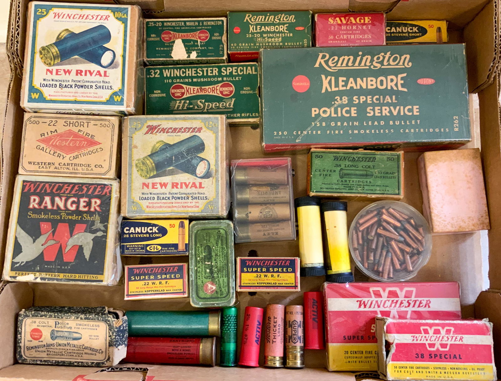 Group Of Ammo Boxes, Salesman Samples And Shotgun Shell