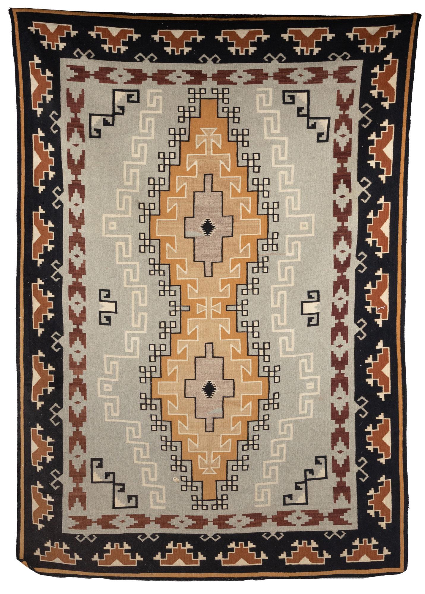 Two Grey Hills Navajo Weaving