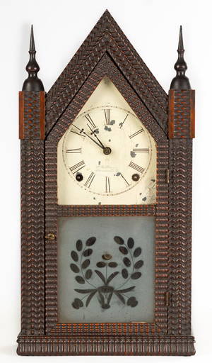 Jc Brown Ripple Front Steeple Clock