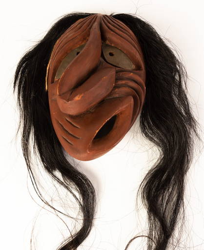 Native American Carved & Painted False Face Mask