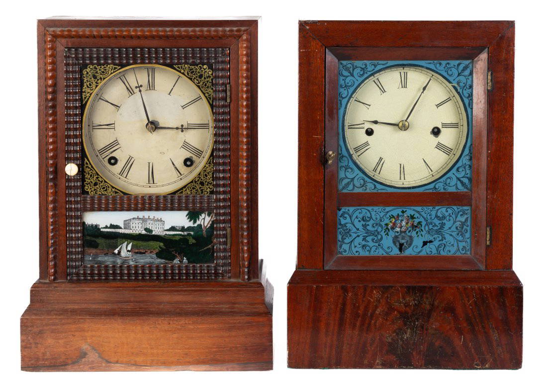 Jc Brown And Chauncey Jerome Cottage Clocks Auction