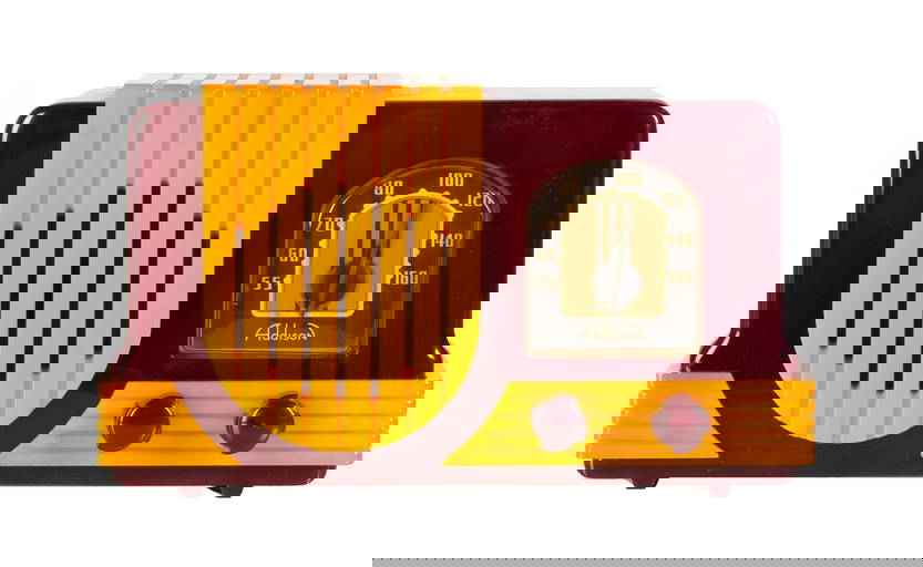 Addison 2 "waterfall" Catalin Art Deco Radio In Maroon With ...