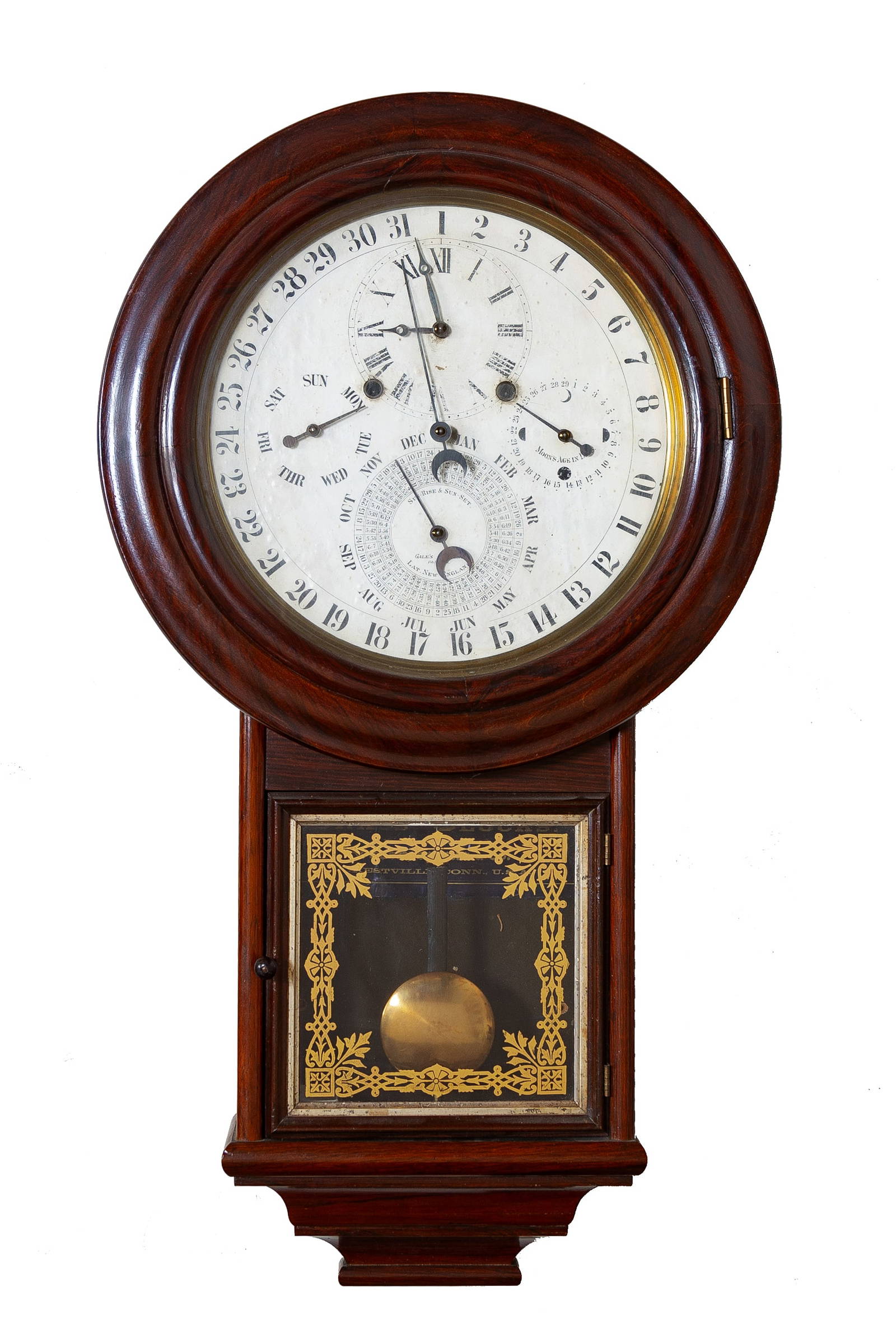 D. J. Gale's Astronomical Calendar Wall Clock No. 3 Auction