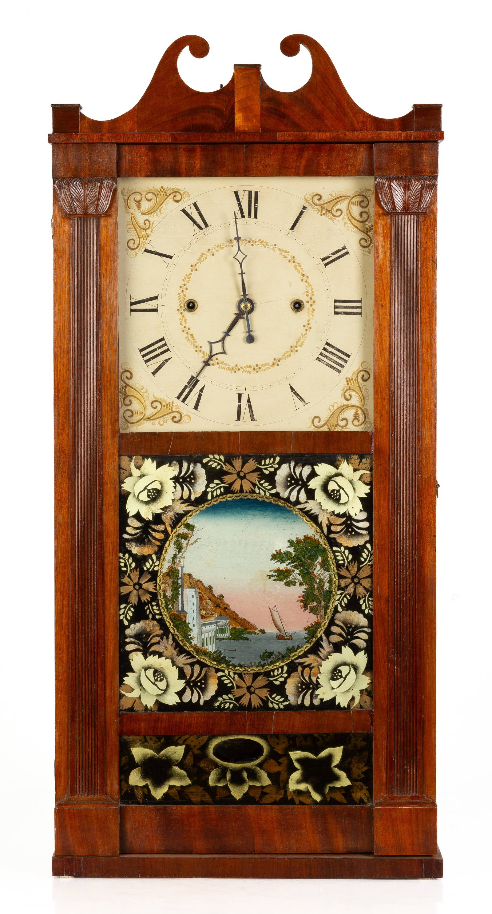 Orrin Hart Reeded Pilaster And Scroll Clock Auction