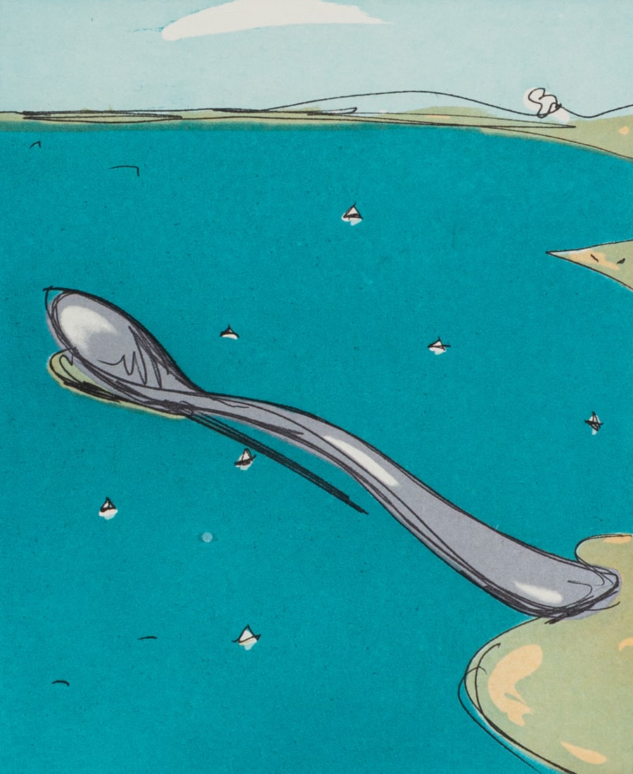 Claes Oldenburg (american, 1929-2022) "spoon Pier, 1975" Auction