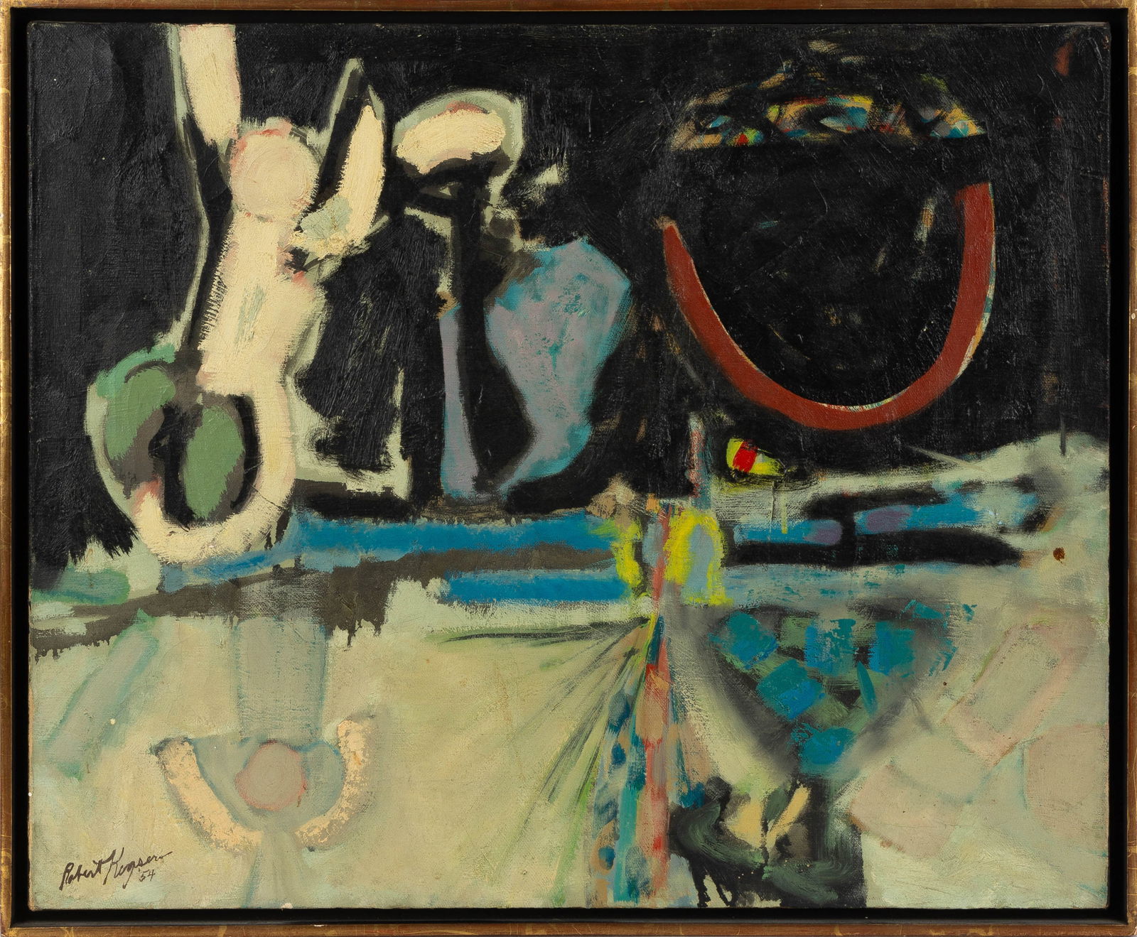 Robert Keyser (american, 1924-1999) "at Night Near The Water" Auction