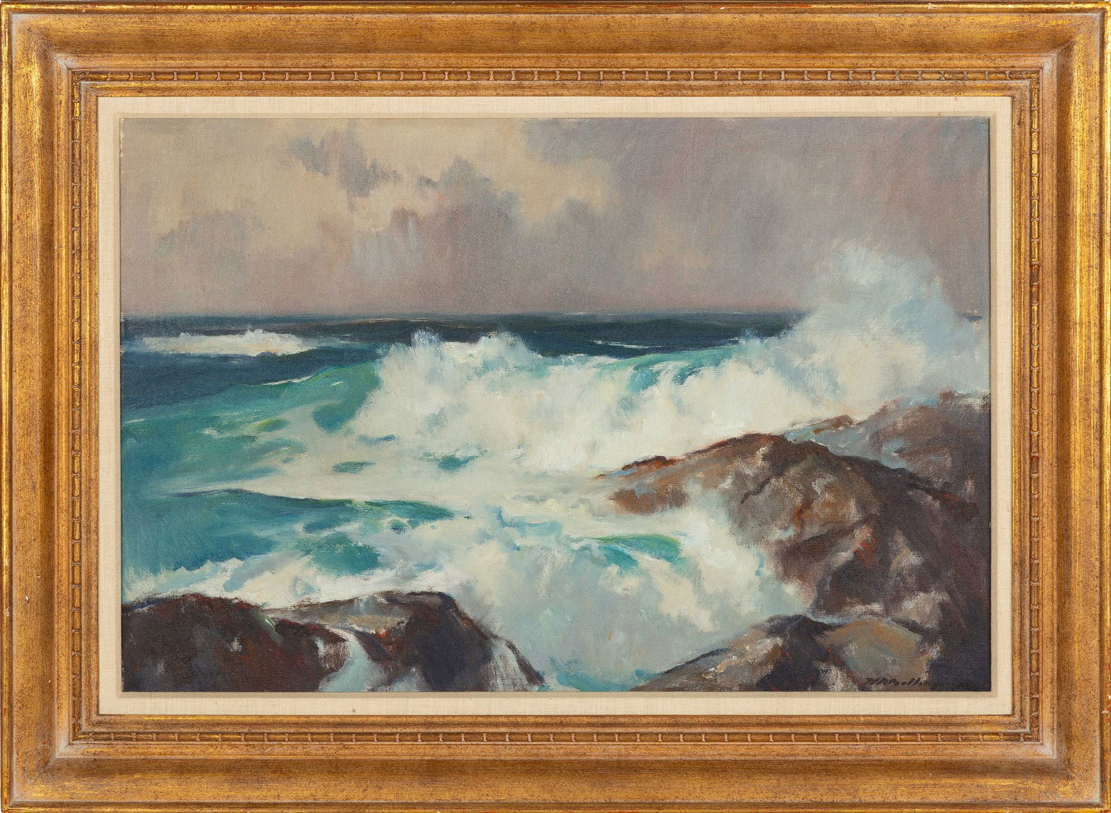 Harry Russell Ballinger (american, 1892-1993) "surf At Andrew's Point ...