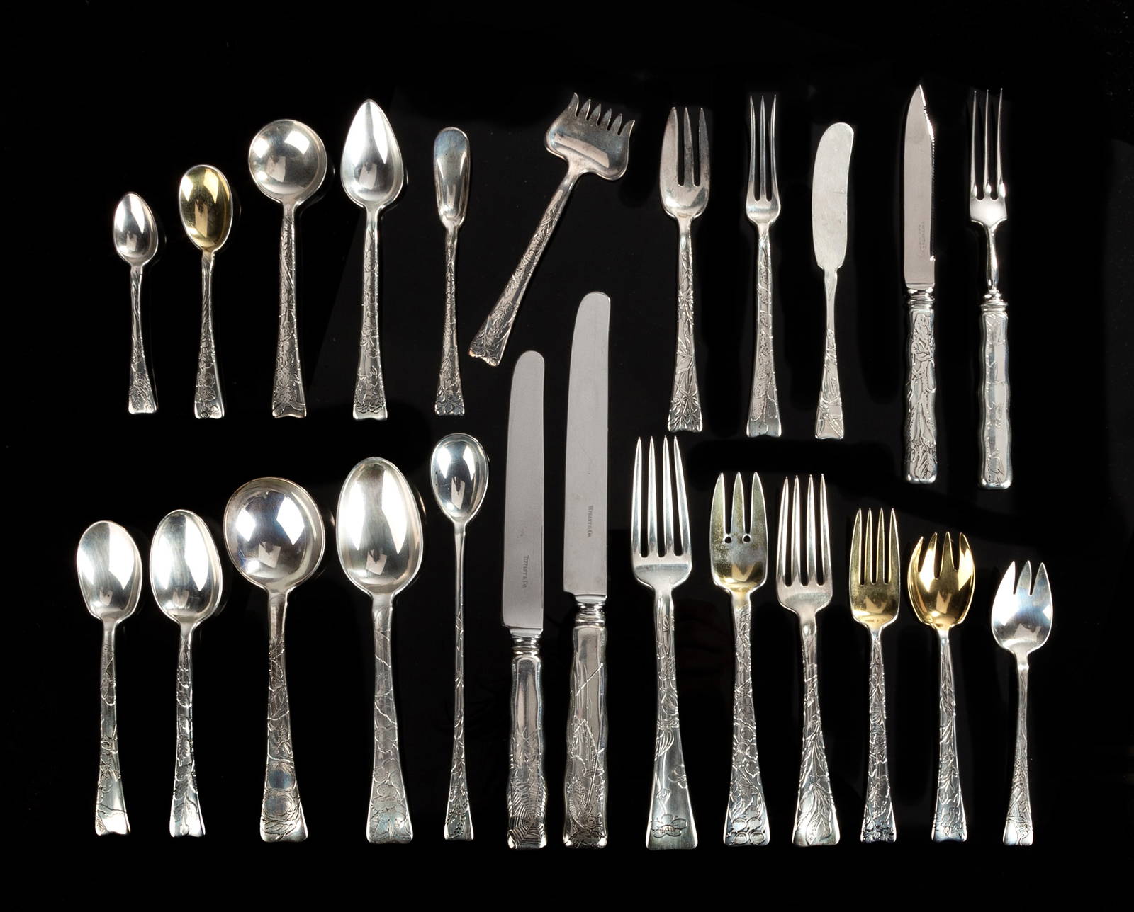 Tiffany & Co. Lap-over-edge Sterling Silver Flatware Auction
