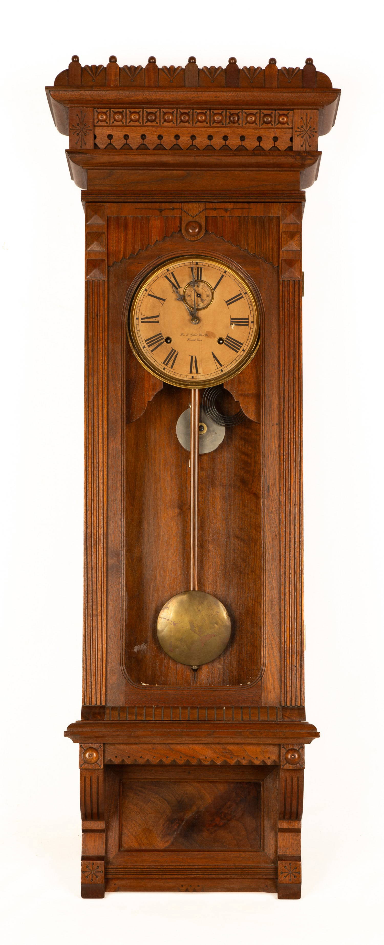 William L. Gilbert Clock Co. Regulator No. 11 Wall Clock Auction