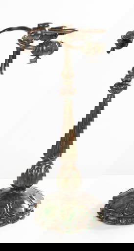 Faux Turtleback Lamp Base In The Manner Of Tiffany Studios