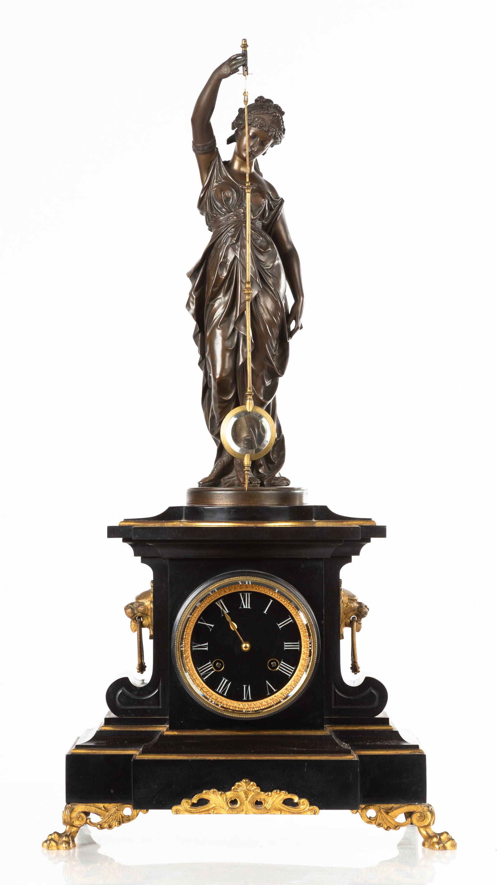 French Figural Mystery Clock, Attributed To Guilmet Auction
