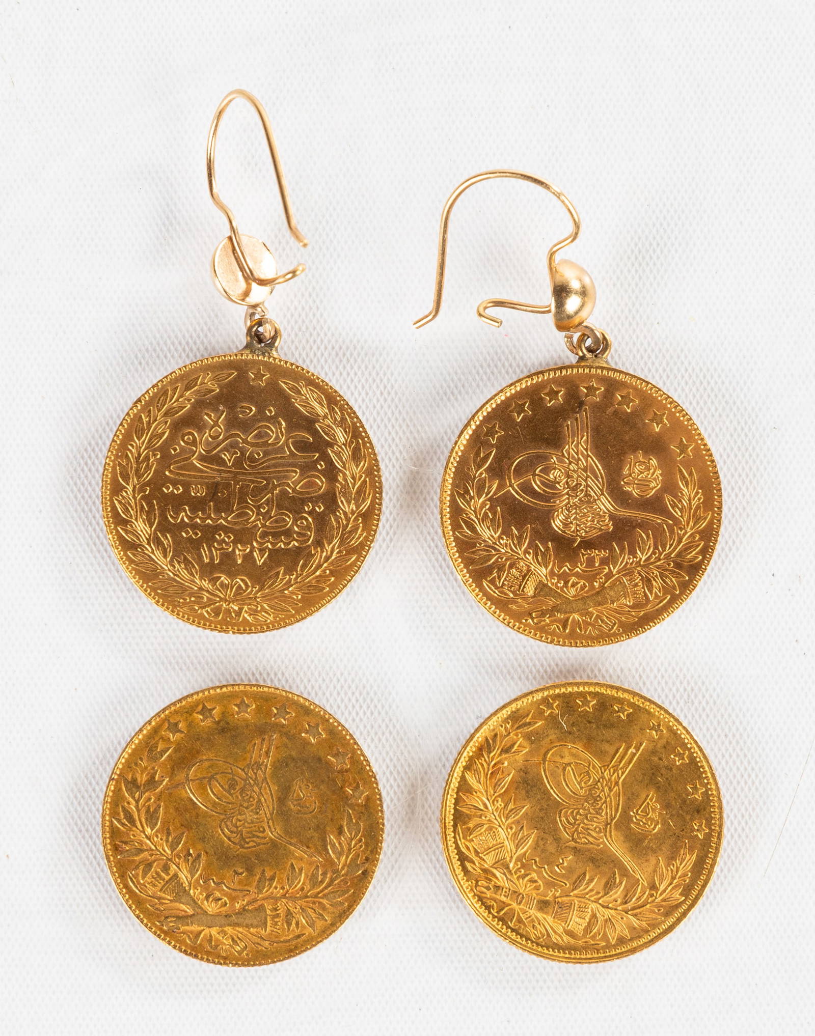(4) Turkiye Ottoman 100 Kurush Gold Coins Auction