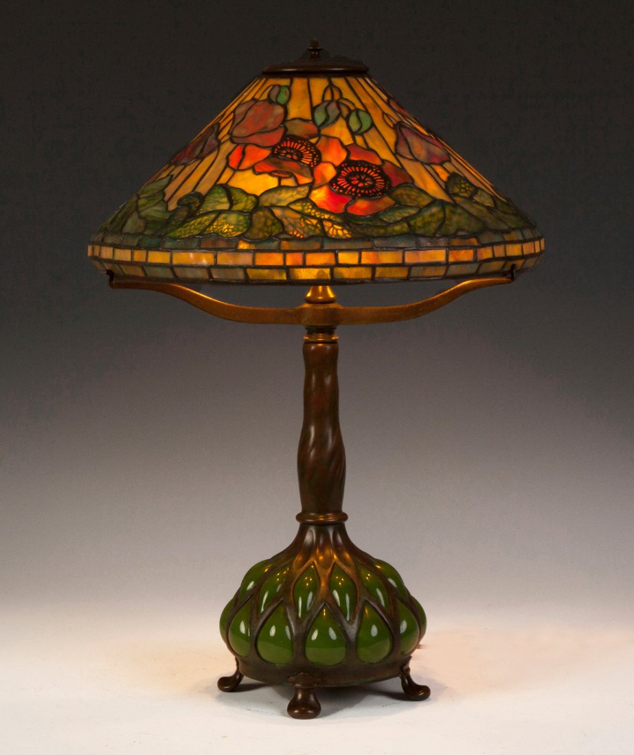 Fine Tiffany Studios Poppy Lamp
