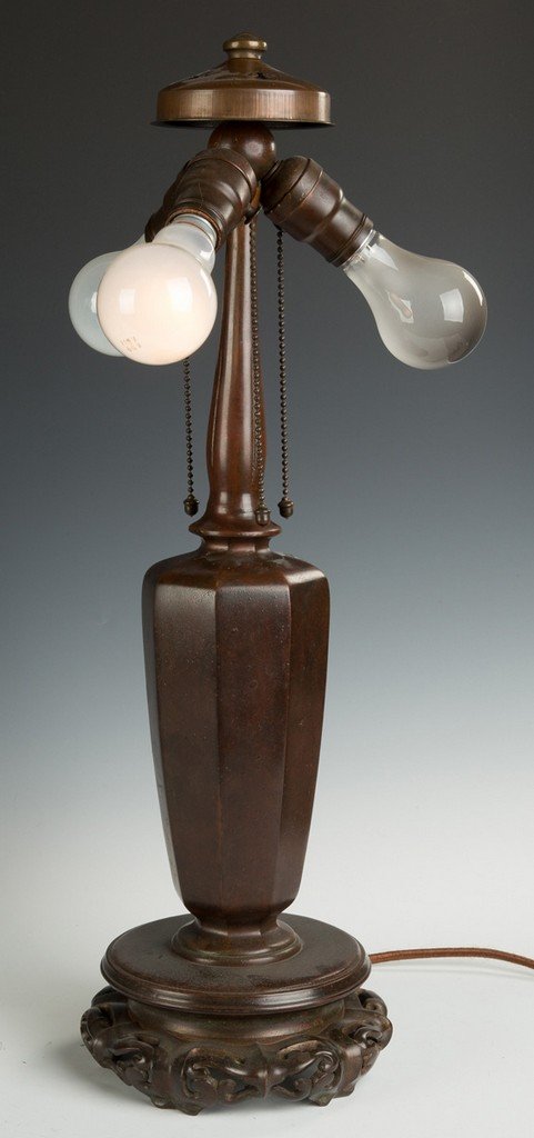 Handel Reverse Painted Parrot Lamp