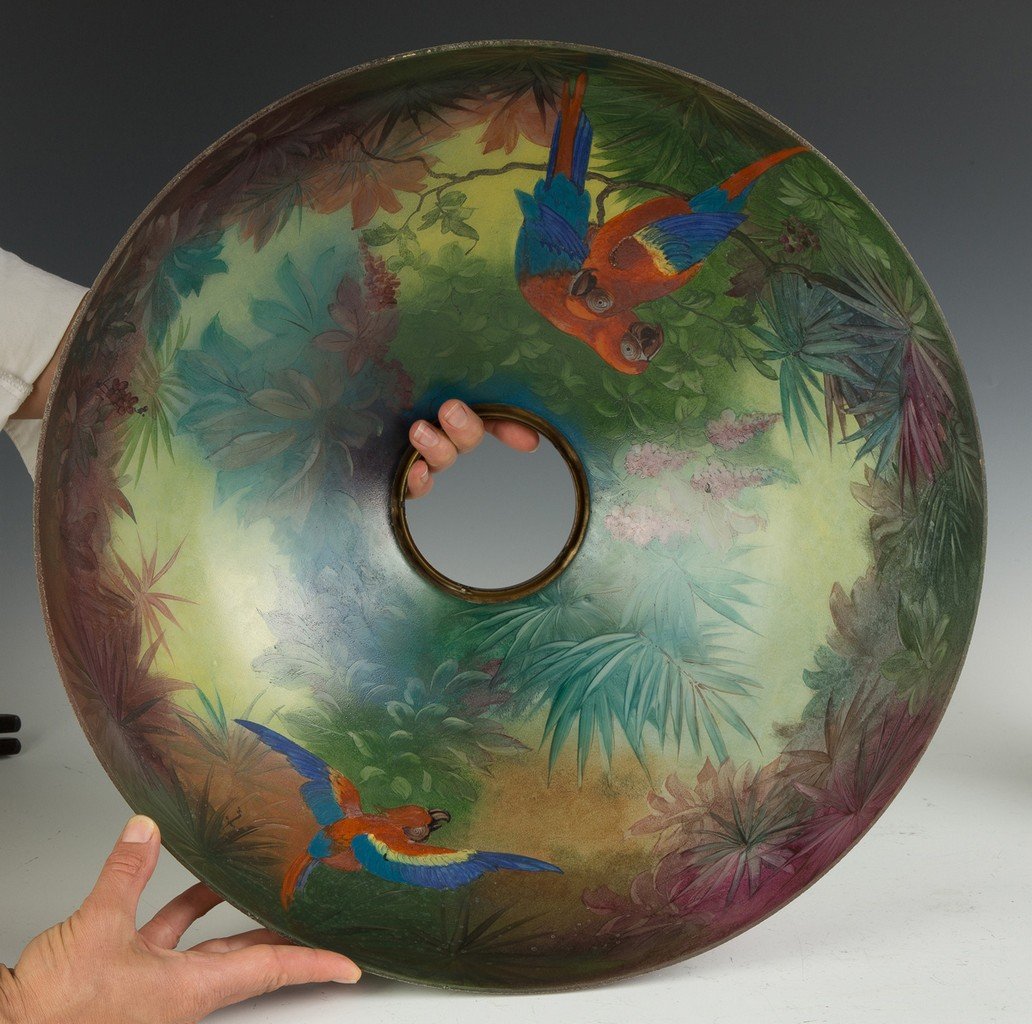 Handel Reverse Painted Parrot Lamp - Sep 24, 2016 | Cottone Auctions in NY