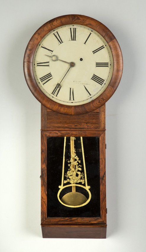Silas B. Terry Rosewood Weight Driven Wall Clock Price Guide