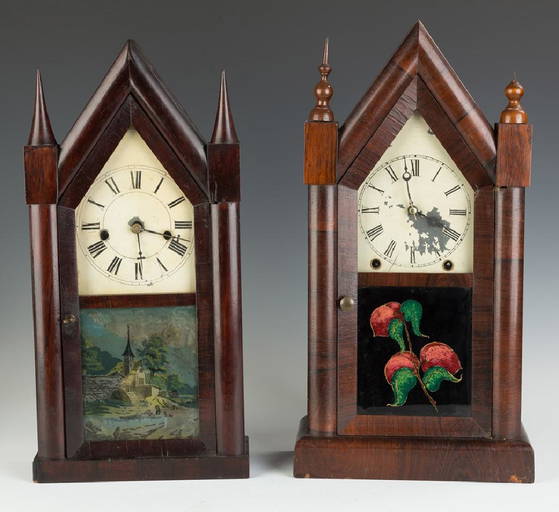 Two Steeple Clocks