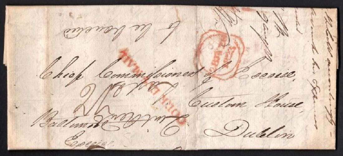 Postal History: El To Dublin With Cork Evg Mail