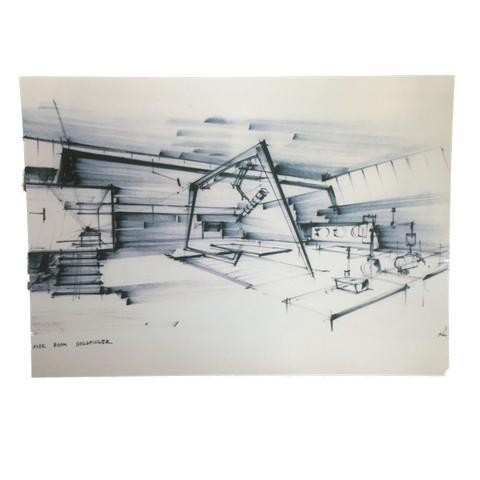 Goldeneye Ken Adam Technical Drawing