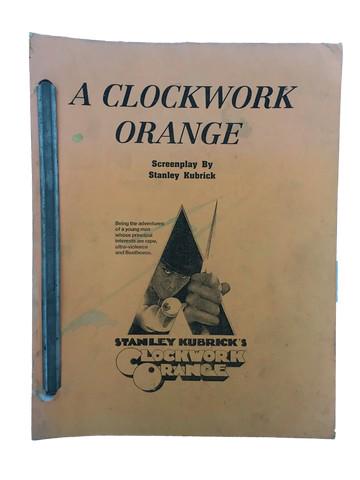 A Clockwork Orange Shooting Script - Sep 17, 2022 | Premiere Props in CA