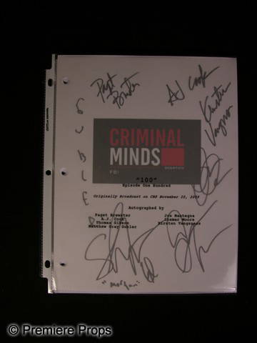 Criminal Minds Signed Script