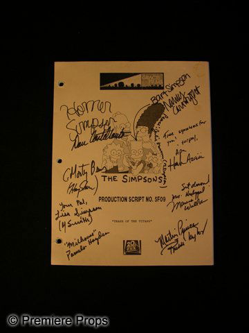 625: The Simpsons Signed Script