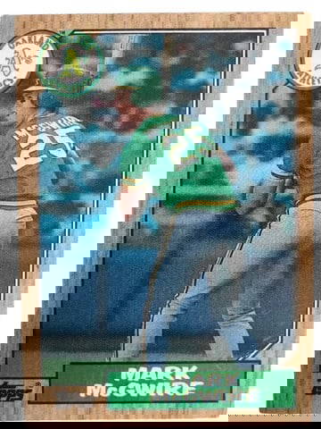 1987 Topps Mark Mcguire Rookie Card Auction