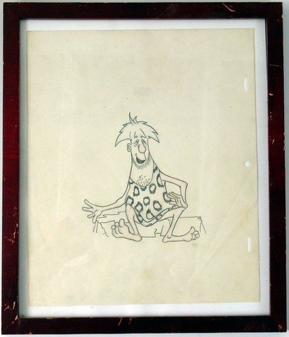 Disney Animation Original Caveman Drawing