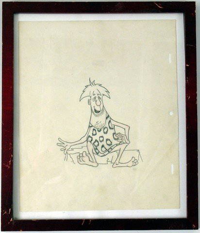 Disney Animation Original Caveman Drawing