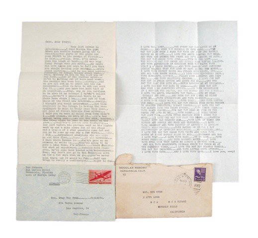 Van Johnson Personal Intimate Love Letters To Evie Wynn