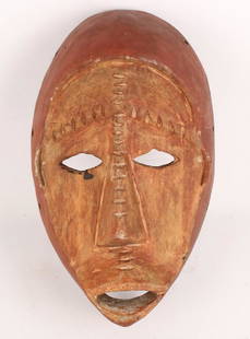 African Wooden Carved Lega Mask