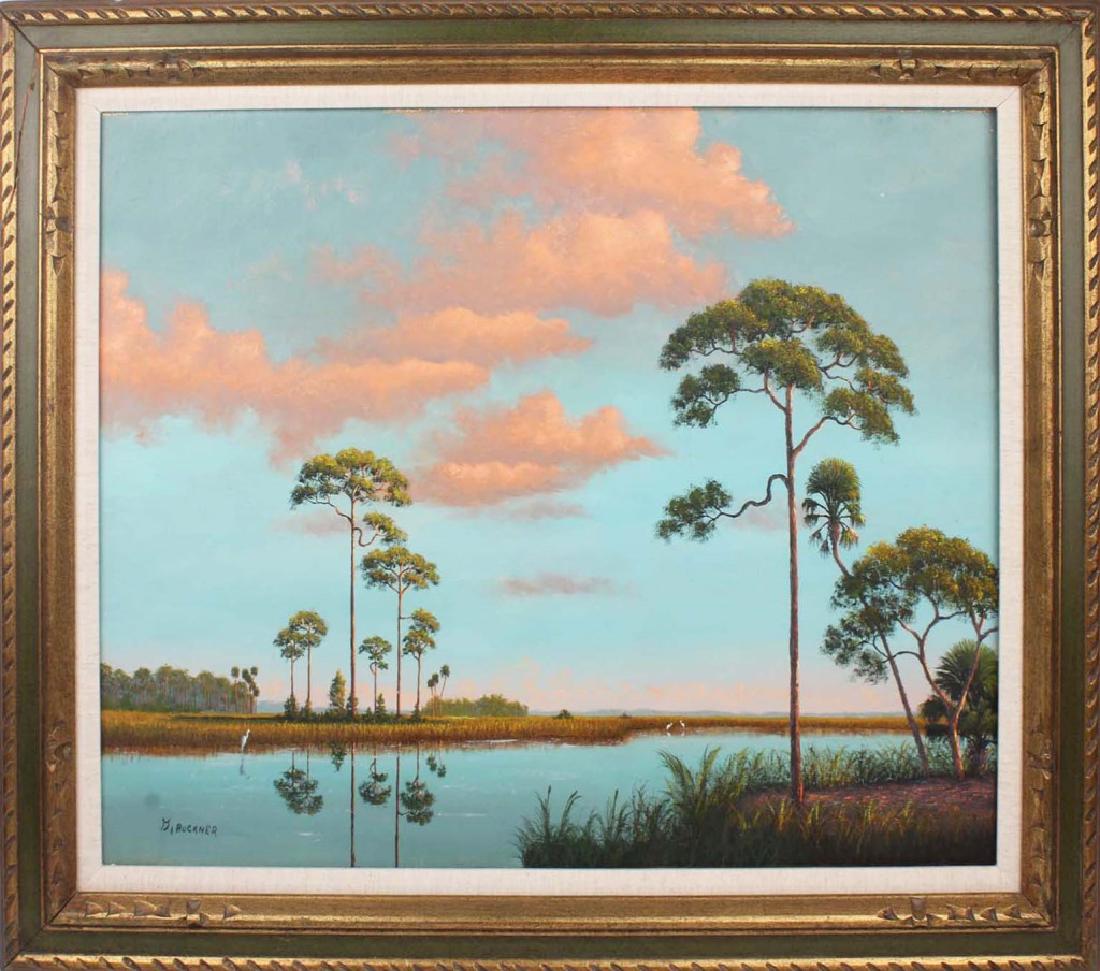 GEORGE BUCKNER FLORIDA HIGHWAYMEN OIL ON CANVAS
