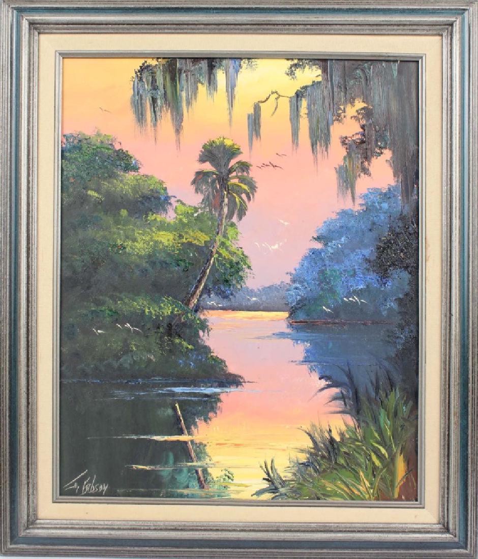JAMES GIBSON FLORIDA HIGHWAYMEN LANDSCAPE PAINTING