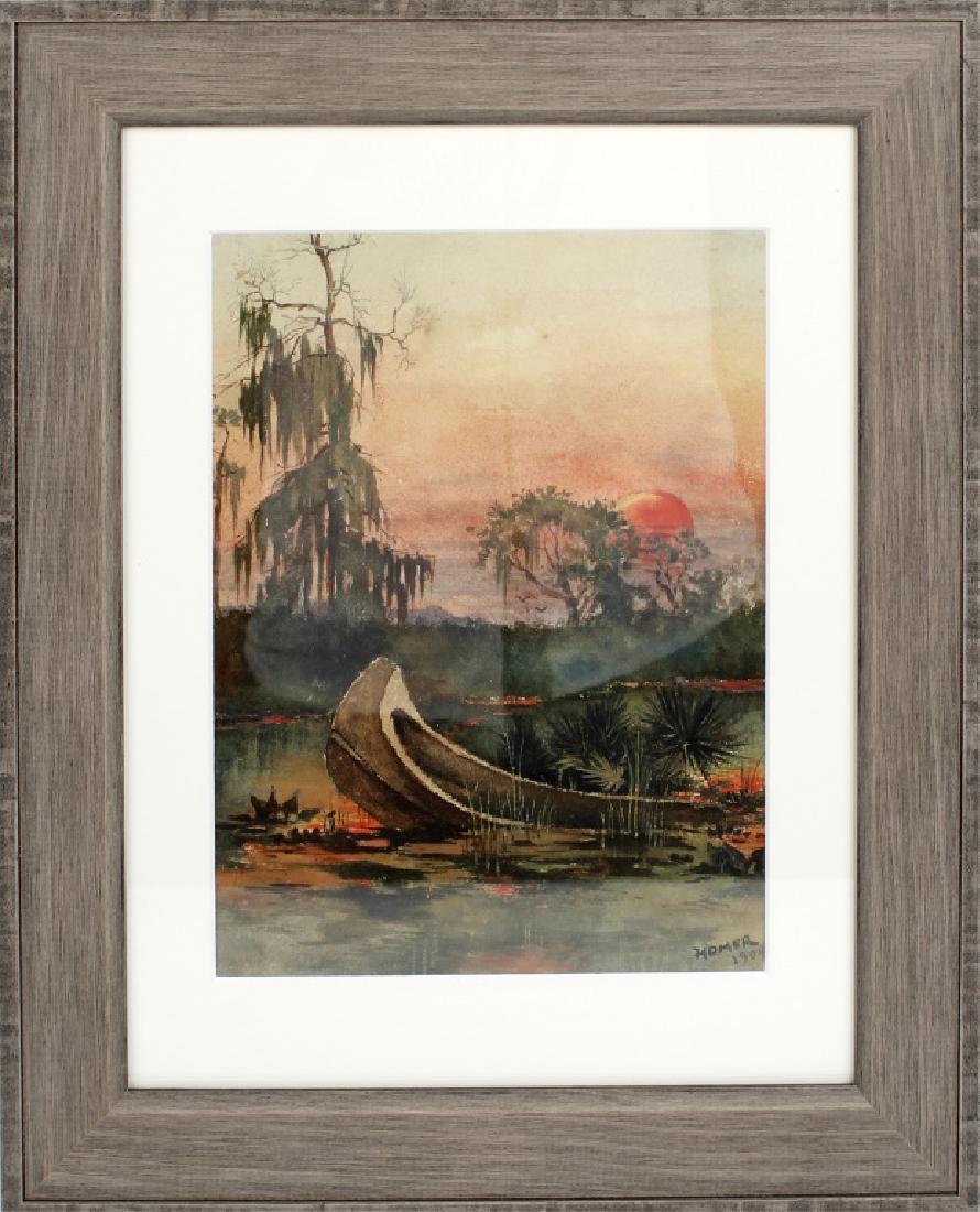 WINSLOW HOMER FLORIDA LANDSCAPE WATERCOLOR