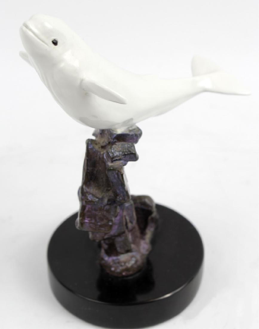 ROBERT WYLAND BELUGA WHALE MINI BRONZE