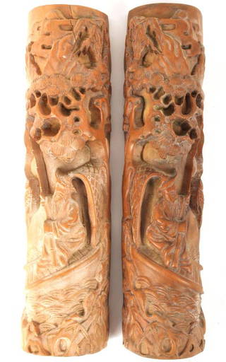 Chinese Wood Hand Carved Paperweights